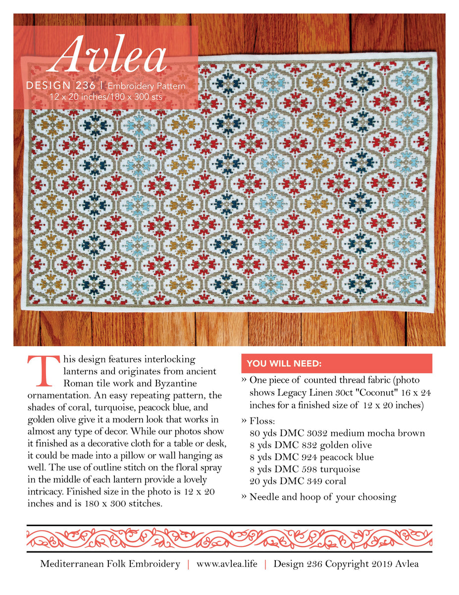 Anatolian Odaleque Cross Stitch Pattern - Digital Download – Stitched ...